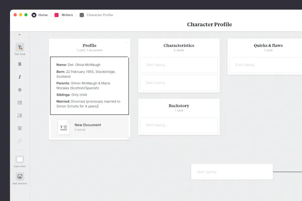 Character Profile - Free Template & Example - Milanote
