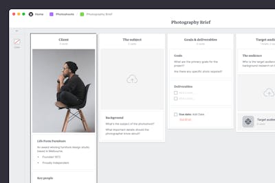 Photoshoot Brief - Template & Example - Milanote