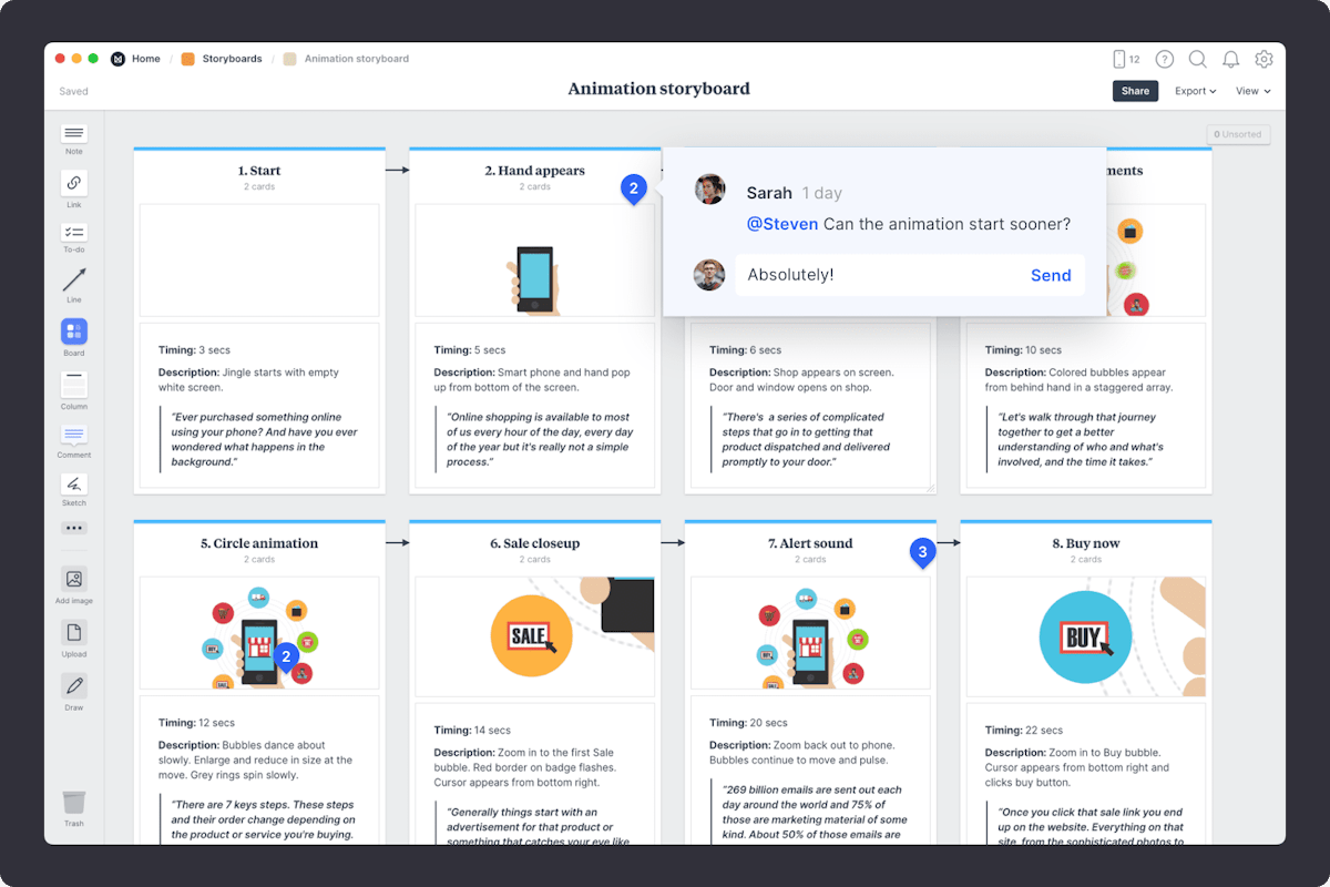 Animation Storyboard - Free Template & Example - Milanote