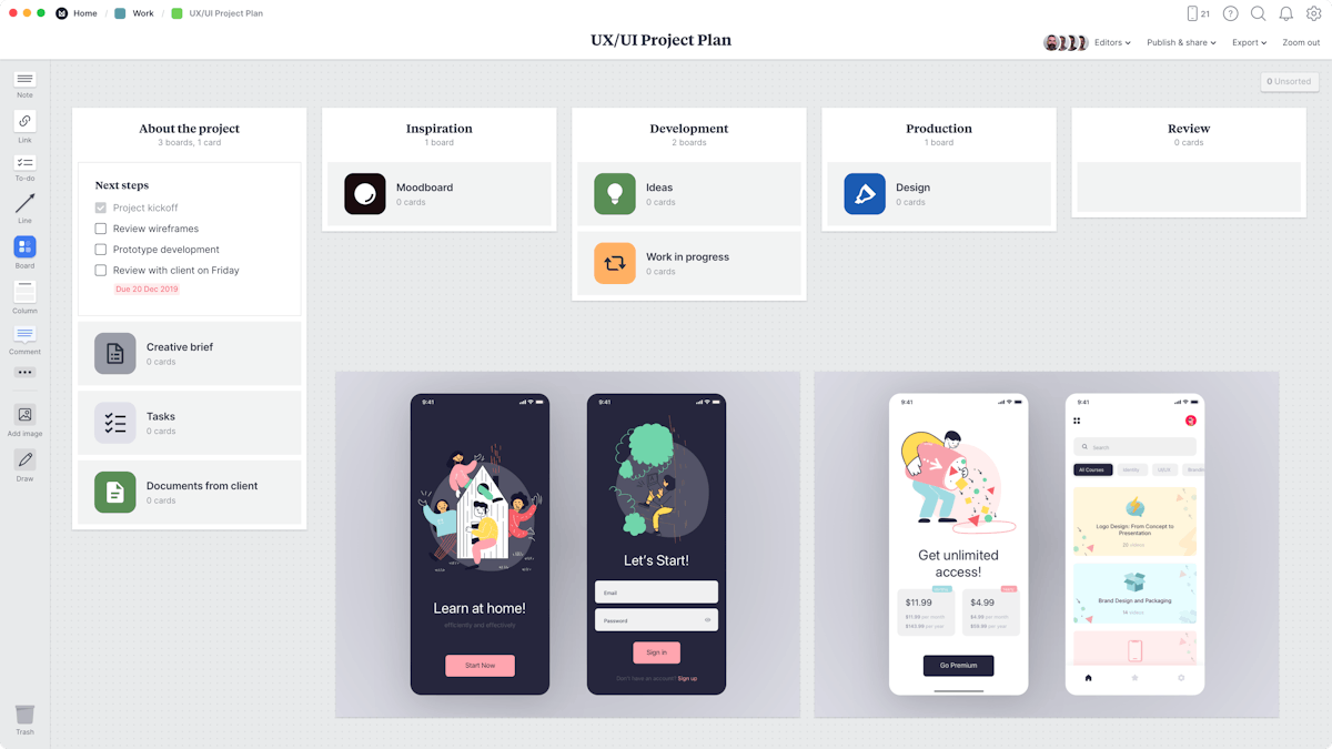 UX Design Project Plan - Free Template & Example - Milanote