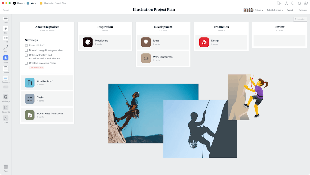 Visual Workspace For Graphic Designers - Milanote