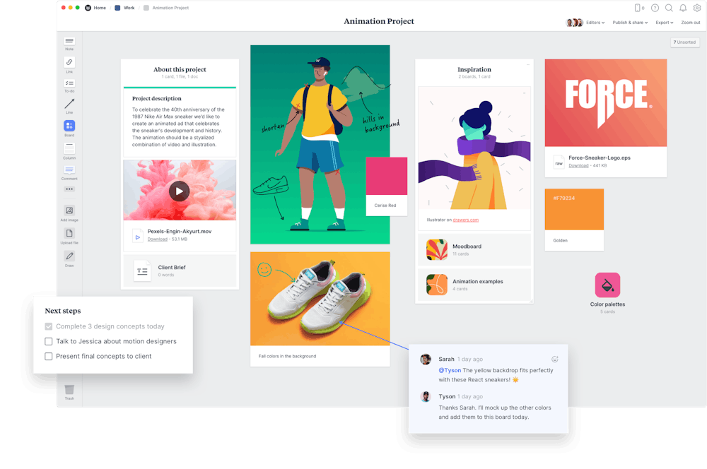 Milanote - the tool for organizing creative projects